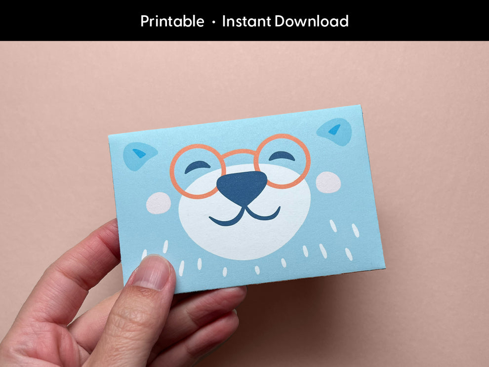Cute DIY Bear Gift Card Holder [Printable] – Sungy Side Up