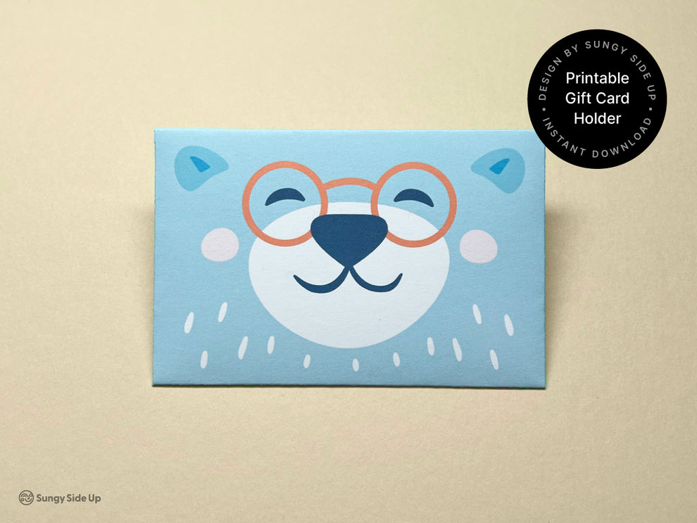 Cute DIY Bear Gift Card Holder [Printable] – Sungy Side Up